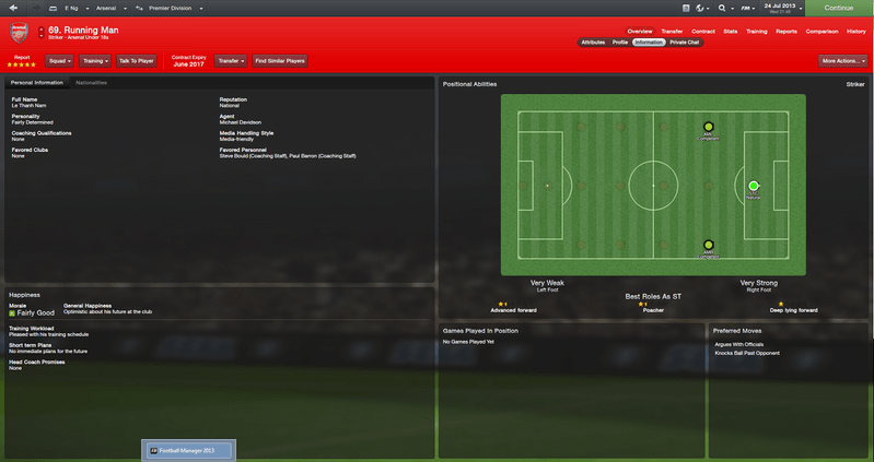 ARSENAL RUNNING MAN - Football Manager - 經典遊戲 - Uwants.com