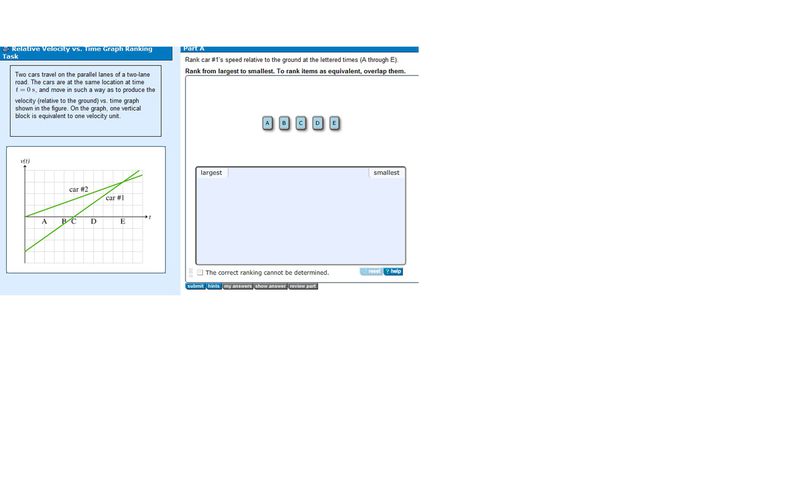 Relative Velocity vs Time graph Ranking task - 理科研習 - 功課研習 - Uwants.com