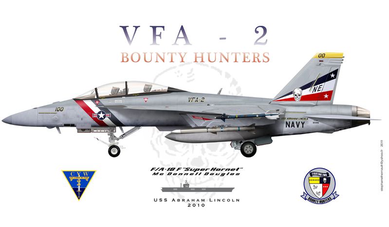 VFA-2 "Bounty Hunters" 中隊 F/A-18F : [60] - 軍事貼圖影片 - Uwants.com